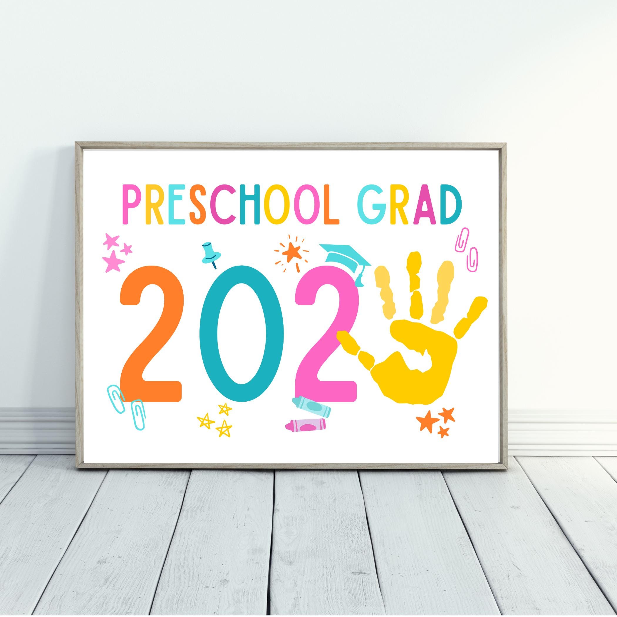 Pre K Graduation Handprint Art, 2025 Preschool Graduation Handprint ...