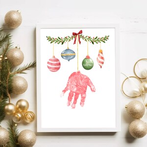 My First Christmas Handprint Craft, Christmas Ornament Keepsake Art ...