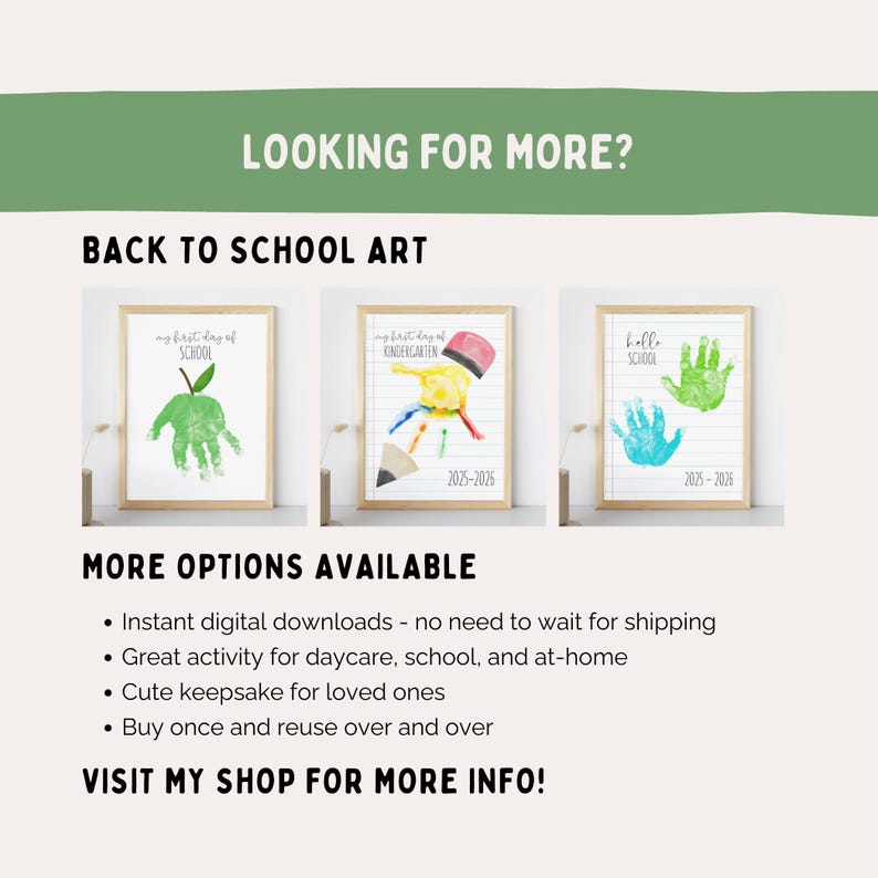 First Day of Pre K Handprint Craft, Pre-k Back to School Keepsake Art ...