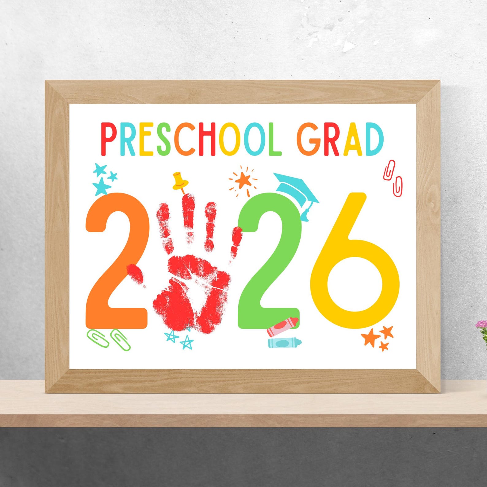 2026 Preschool Graduation Handprint Craft Diploma, Last Day of School ...