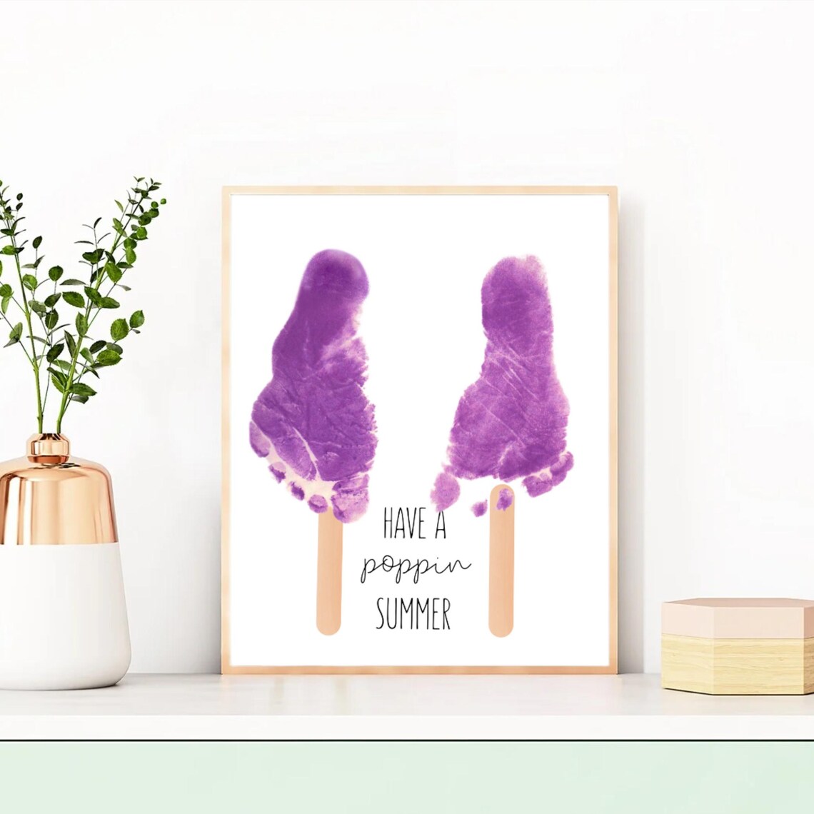 Have A Poppin Summer Footprint Art, Popsicle Handprint Craft, Summer ...