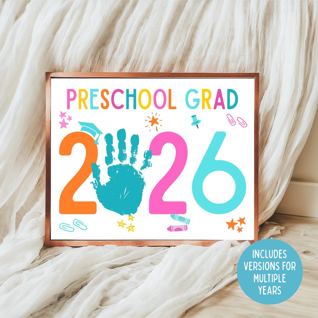 Preschool Graduation Handprint Craft, Last Day of School Handprint ...