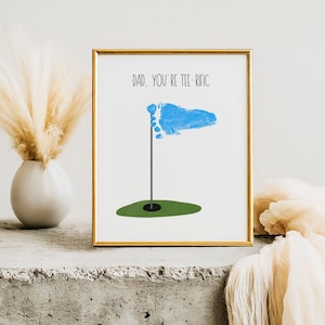 Golfing Tee-rific Fathers Day Footprint Art, Golfer Infant Footprint ...