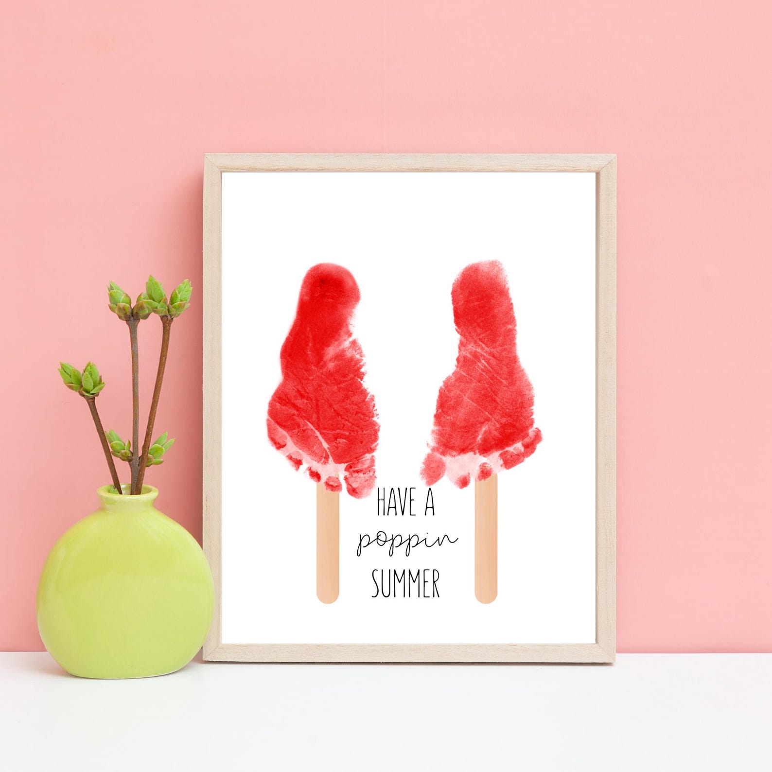 Have A Poppin Summer Footprint Art, Popsicle Handprint Craft, Summer ...