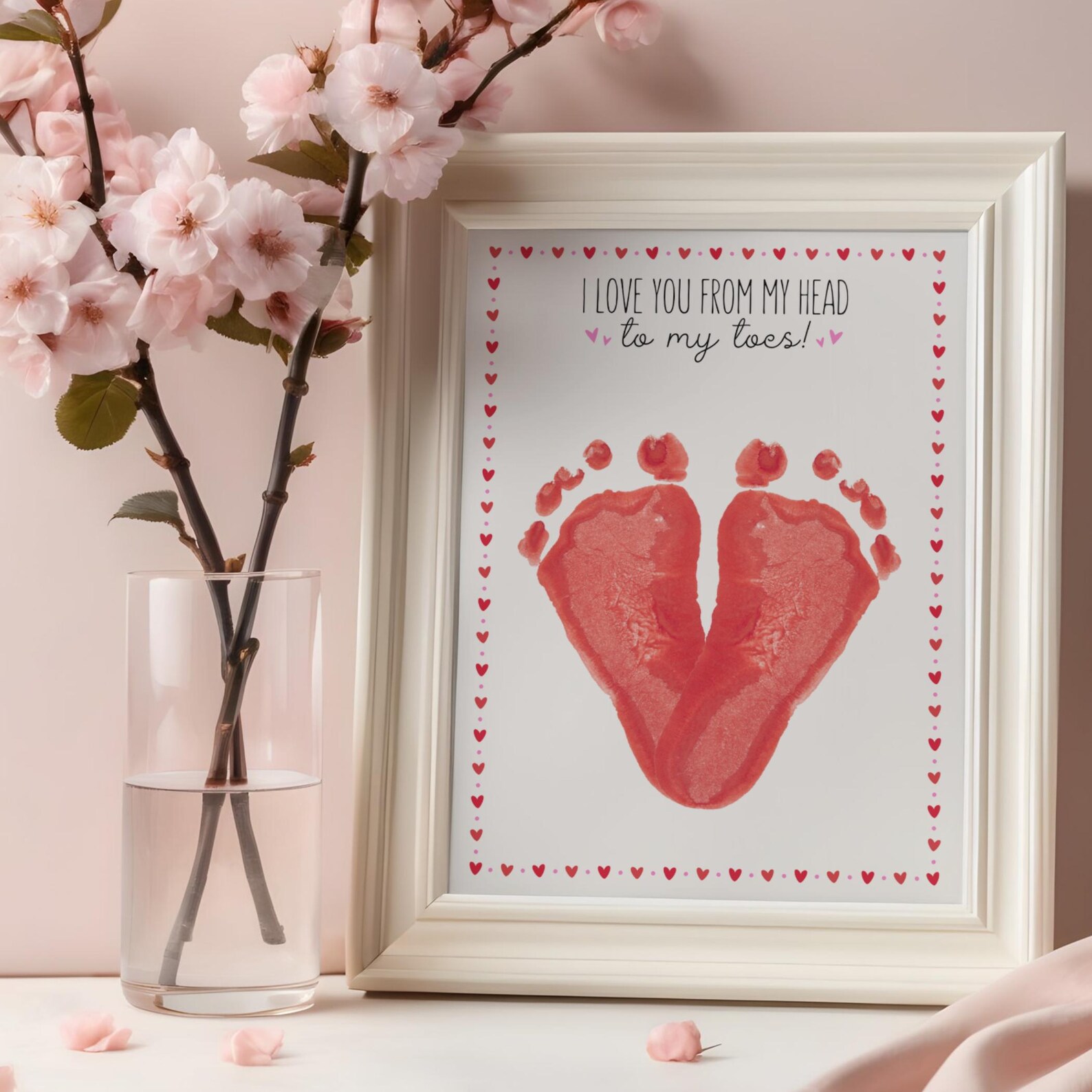 I Love You From My Head Toe My Toes Craft, Valentine's Day Baby ...