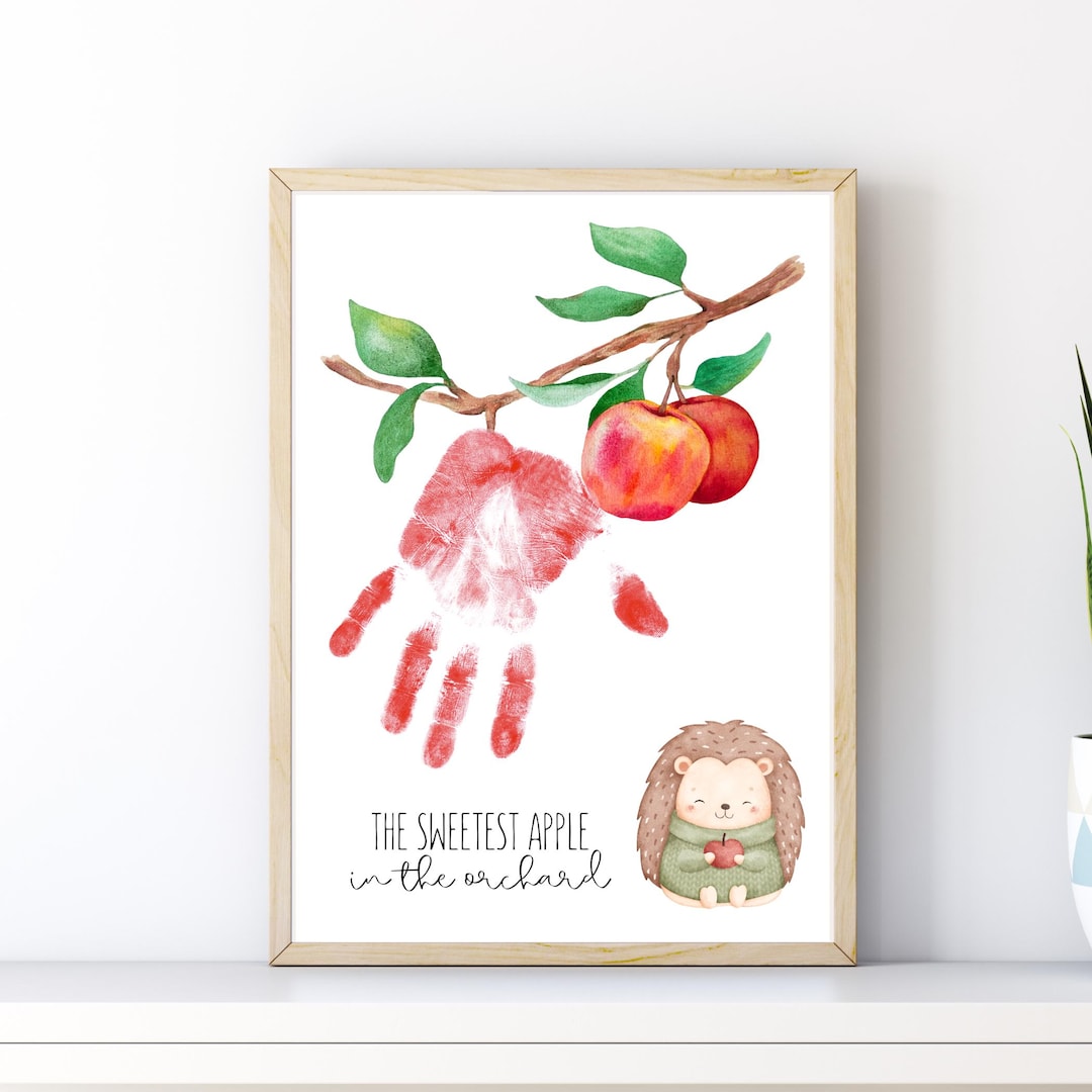 Sweetest Apple in the Orchard Handprint Craft: Apple Crafts for ...