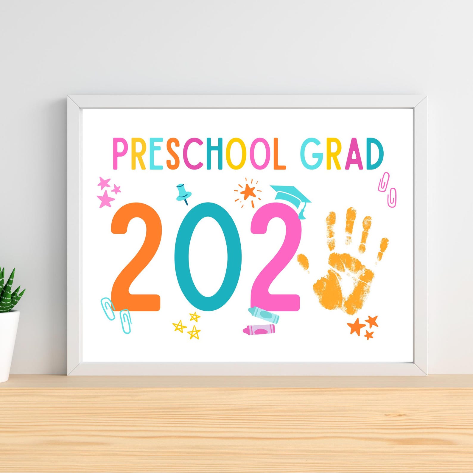 Pre K Graduation Handprint Art, 2025 Preschool Graduation Handprint ...