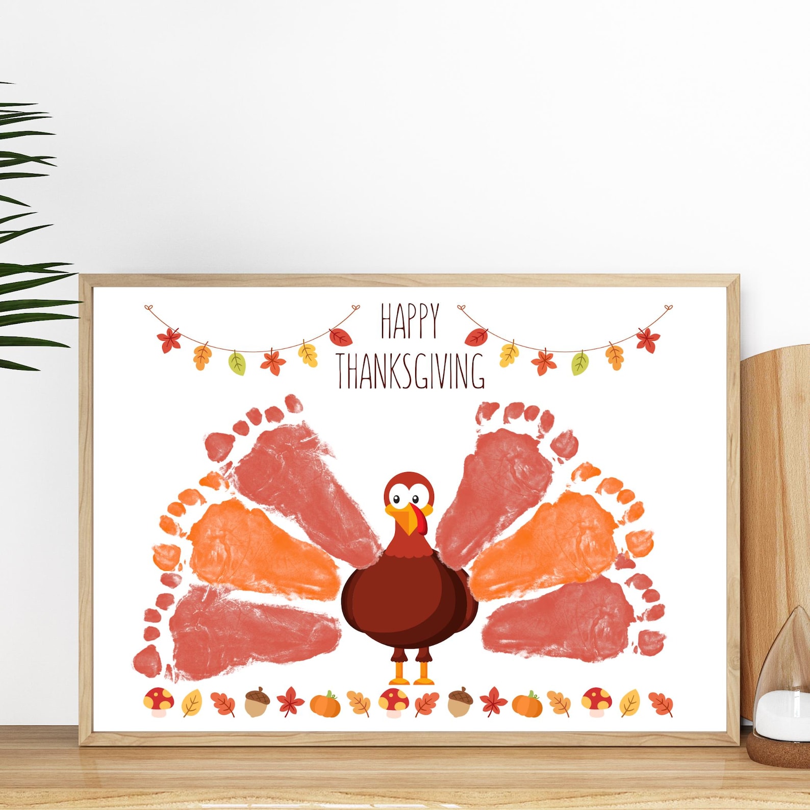Turkey Footprint Craft, Thanksgiving Footprint Craft, Fall Infant ...
