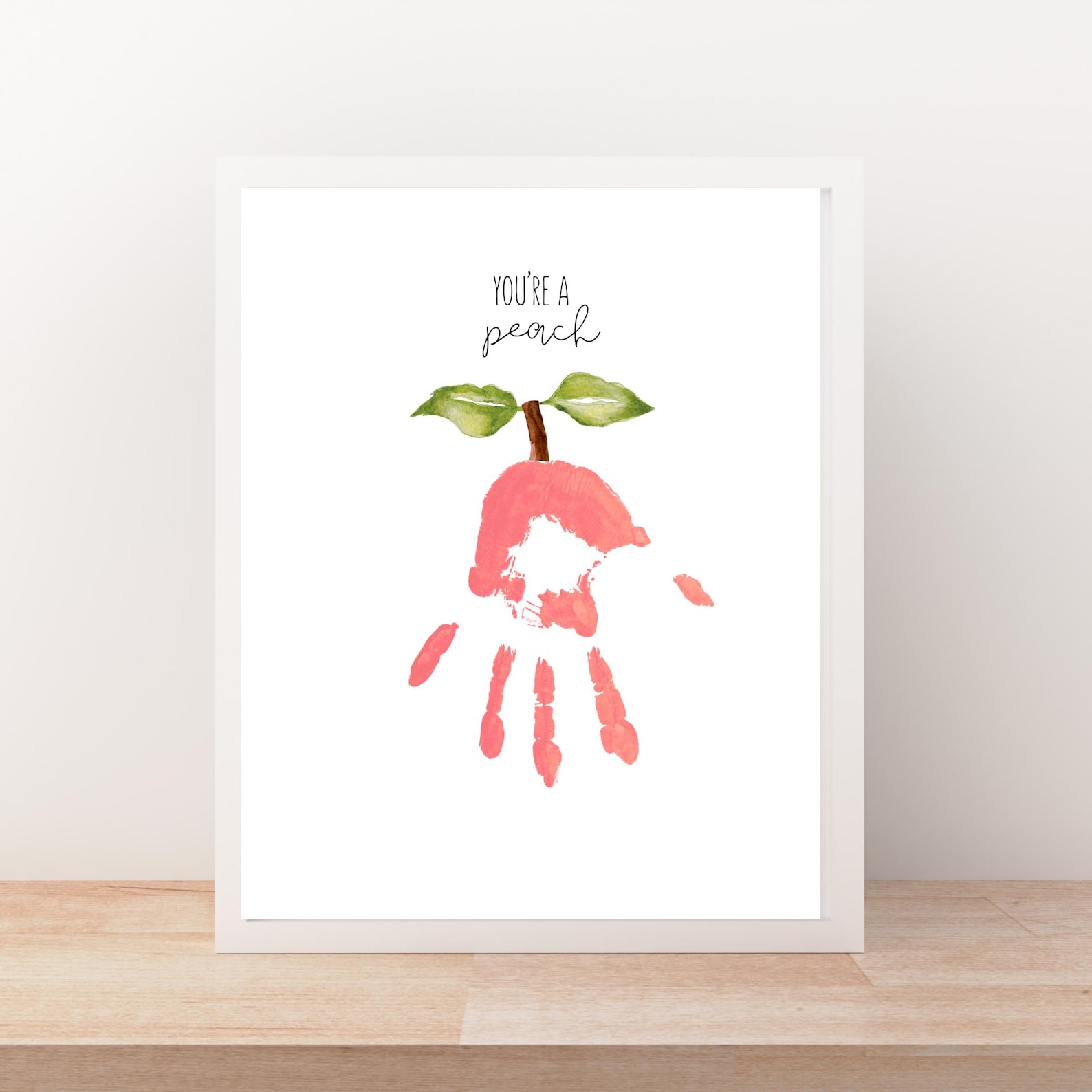 You're A Peach Handprint Keepsake Art, Summer Peach Handprint Art Craft ...