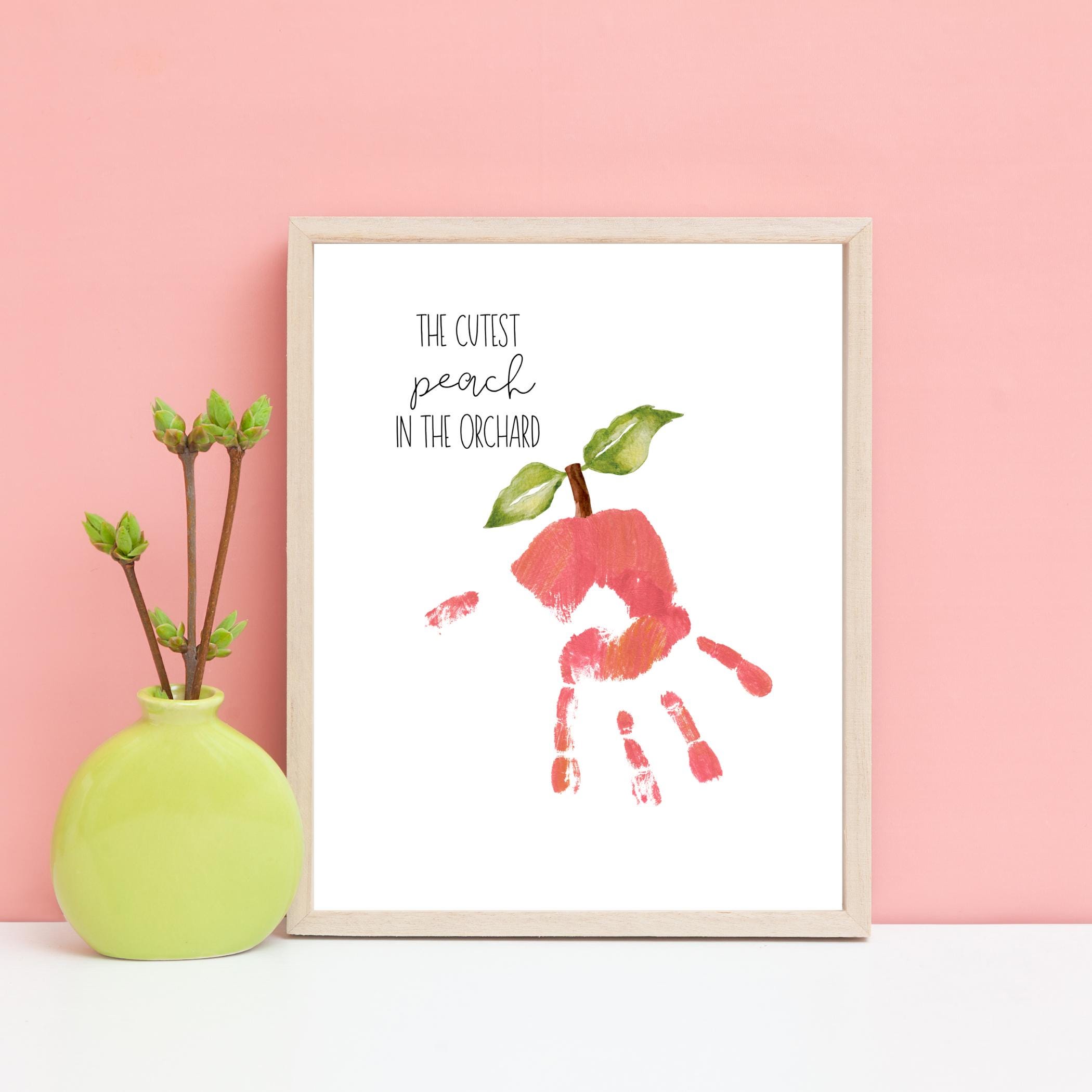 Summer Peach Handprint Art Craft DIY, Cutest Peach in the Orchard ...