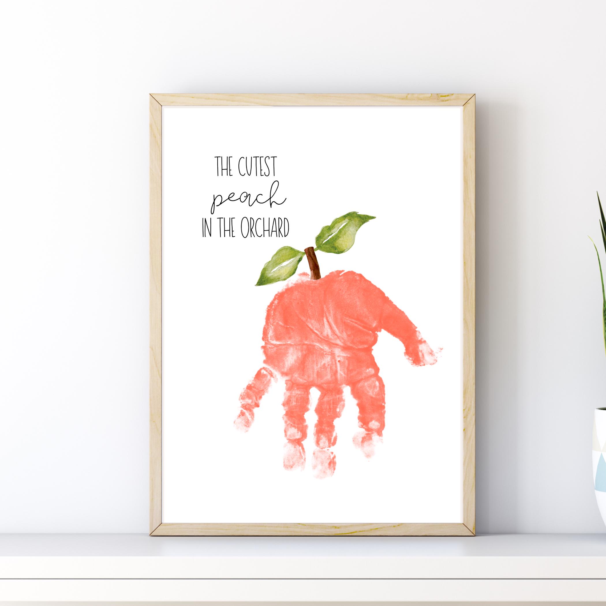 Summer Peach Handprint Art Craft DIY, Cutest Peach in the Orchard ...