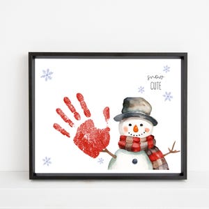 Snow Cute Snowman Handprint Craft DIY, Preschool Toddler Handprint Art ...
