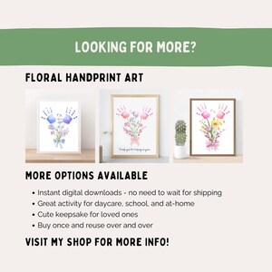 Mother's Day Flower Bouquet Handprint Art Craft DIY, Yellow Pink Floral ...