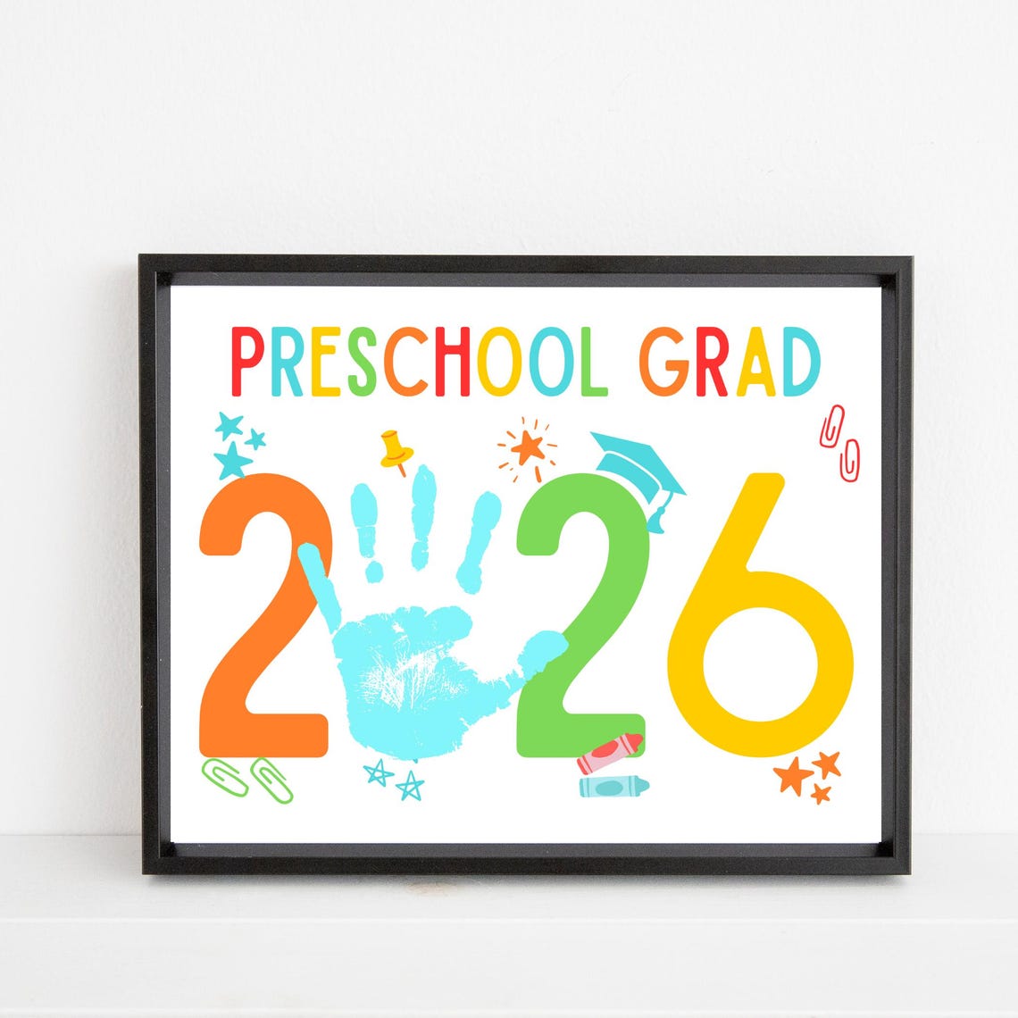 2026 Preschool Graduation Handprint Craft Diploma, Last Day of School ...