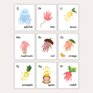 Alphabet Handprint Craft DIY Activity, ABC Handprint Art, Handprint ...
