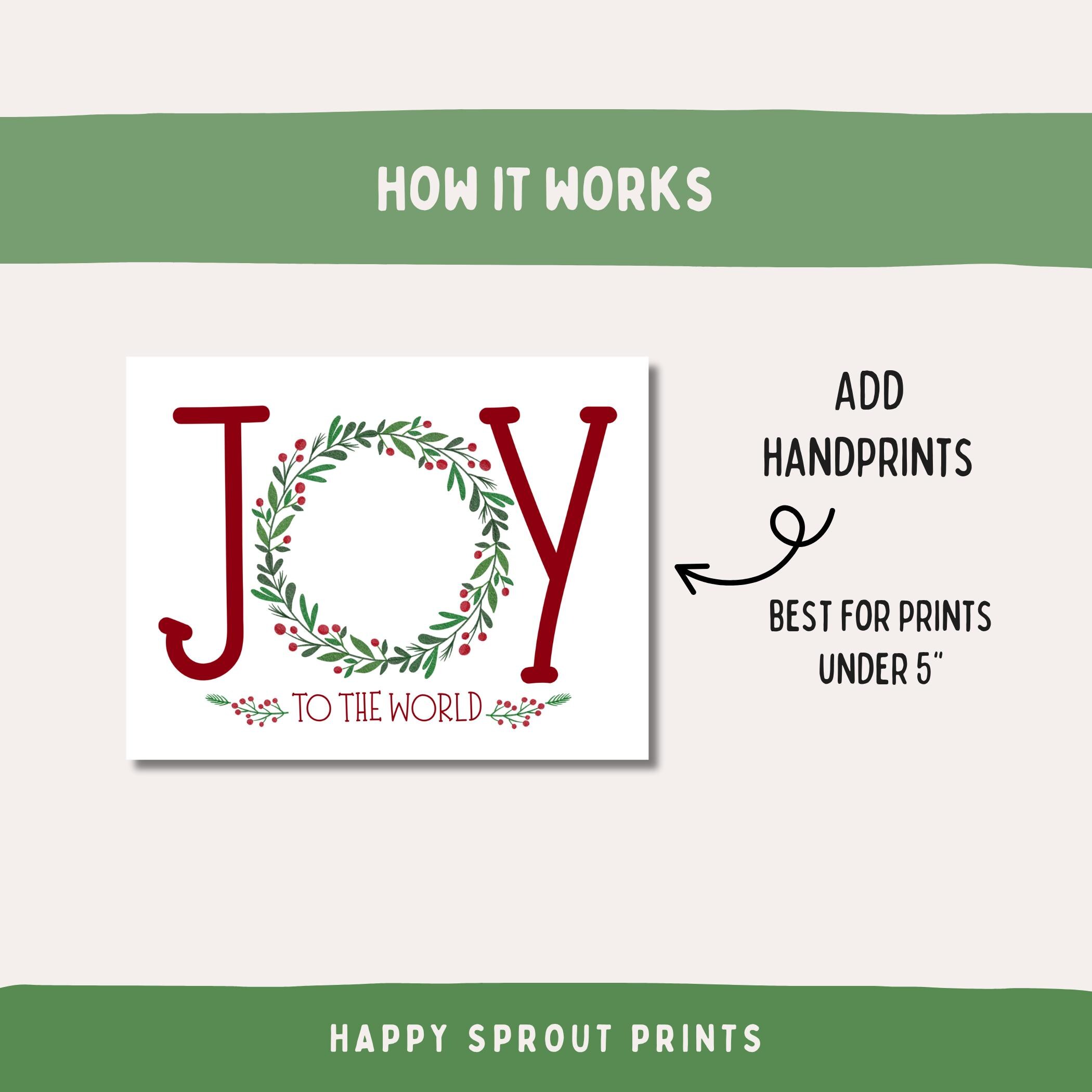 Joy to the World Handprint Craft DIY, Christmas Preschool Toddler ...