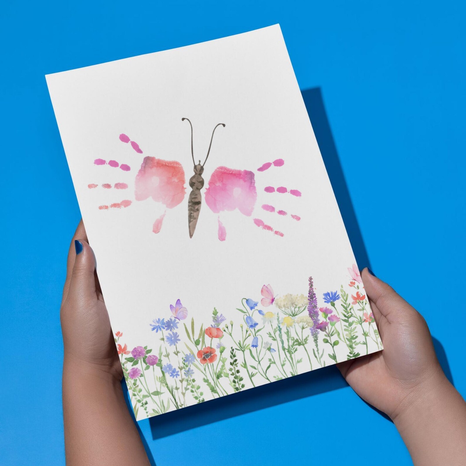 Butterfly Baby Footprint Keepsake Art, Infant Footprint Art for Summer ...