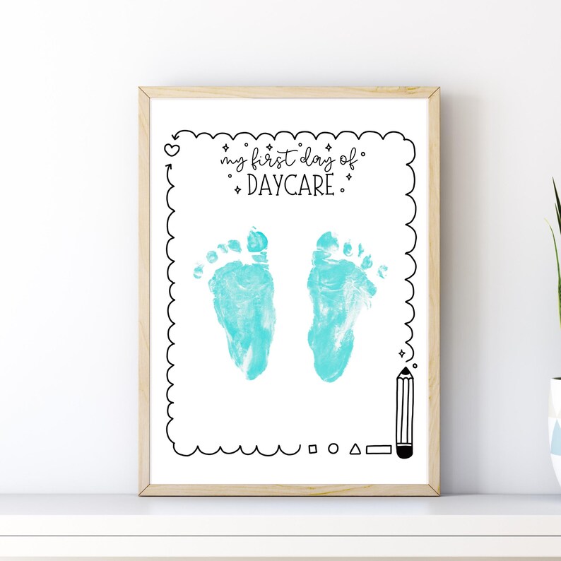 First Day of Daycare Handprint Art Craft, First Day of Daycare ...