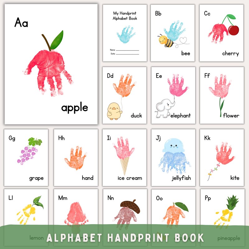 Handprint Alphabet - Etsy