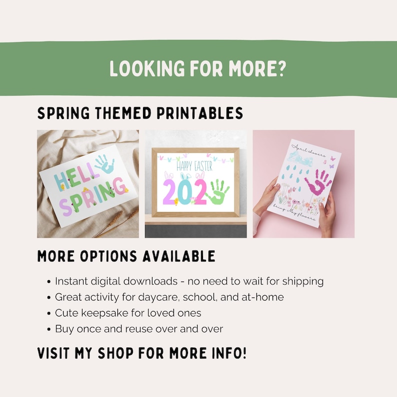 Spring is in the Air Handprint Art Craft, Watercolor Spring Floral ...