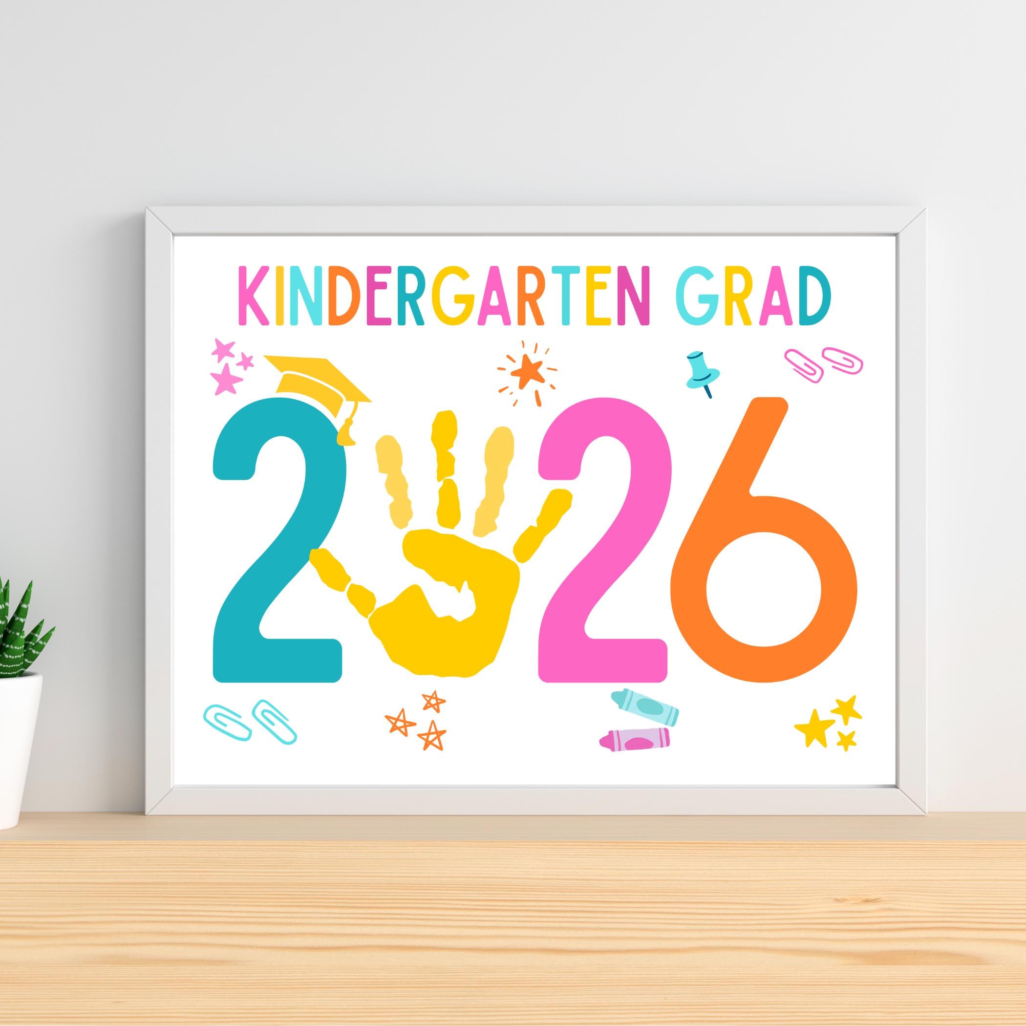 Kindergarten Graduation Handprint Craft, Last Day of Kindergarten ...