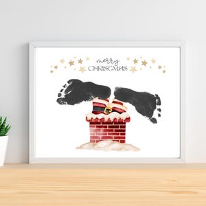 Merry Christmas Santa Handprint Craft DIY, Preschool Toddler Handprint ...