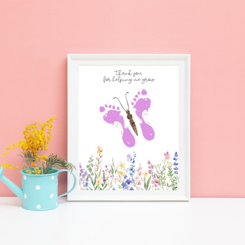 Butterfly Handprint Craft, Thank You for Helping Me Grow Handprint ...