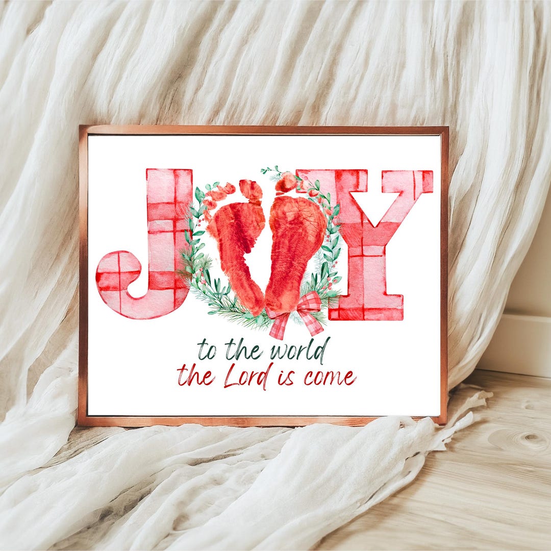 Joy to the World Footprint Craft DIY, Sunday School Christmas Toddler ...