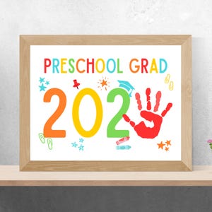 Pre K Graduation Handprint Art, 2025 Preschool Graduation Handprint ...