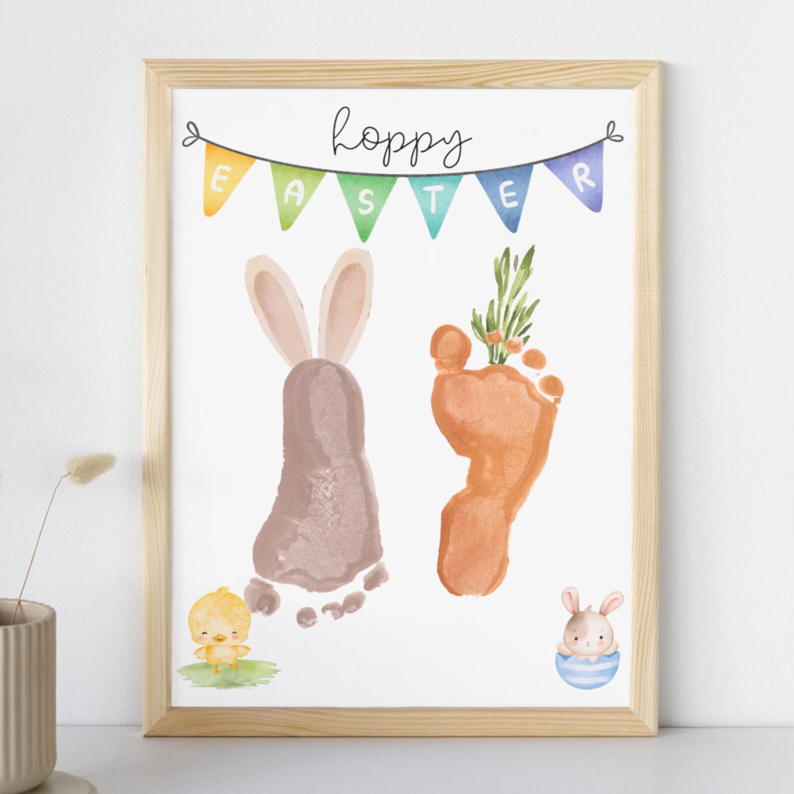 Carrot Hoppy Easter Footprint Craft, Bunny Ears Baby Footprint Keepsake ...