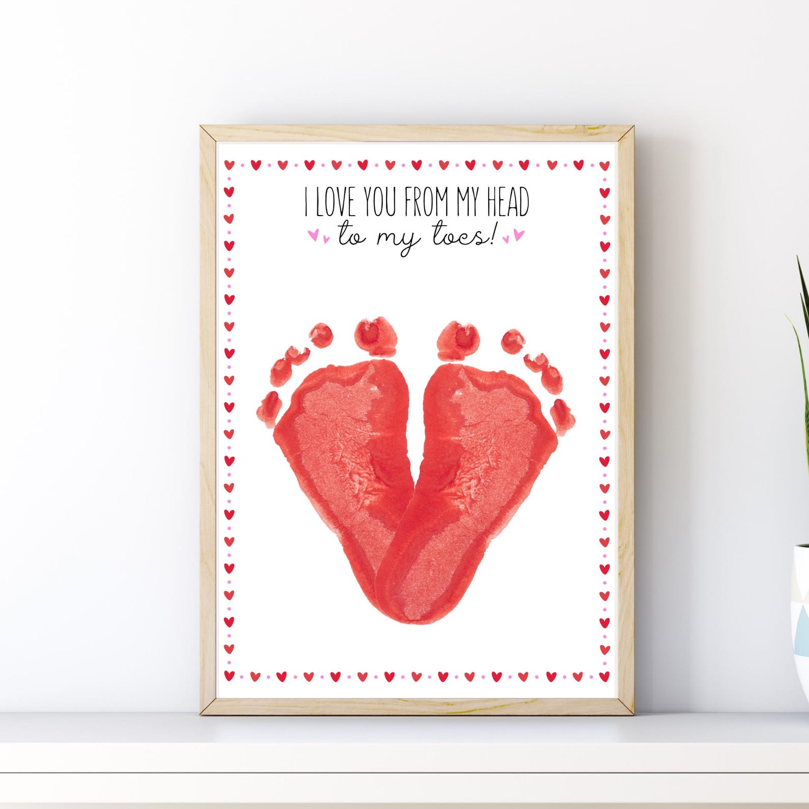 I Love You From My Head Toe My Toes Craft, Valentine's Day Baby ...