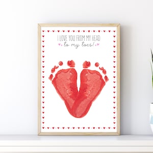 I Love You From My Head Toe My Toes Craft, Valentine's Day Baby ...