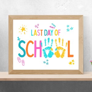 Last Day of School Handprint Art Craft, Toddler Handprint Craft ...