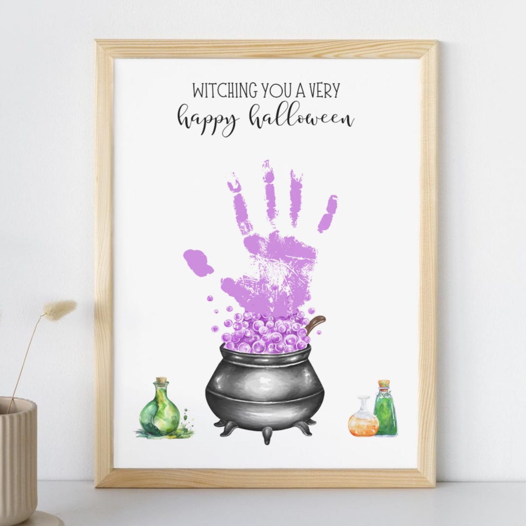 Cauldron Handprint Craft, Witching You A Happy Halloween Handprint ...