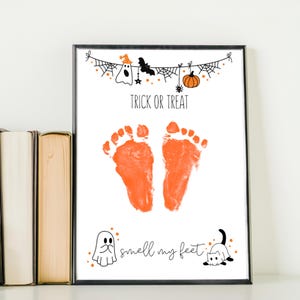 Halloween Footprint Craft, Trick or Treat Smell My Feet Footprint Craft ...