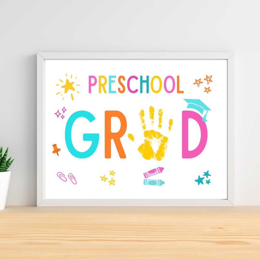 Pre K Graduation Handprint Art, Preschool Graduation Handprint ...