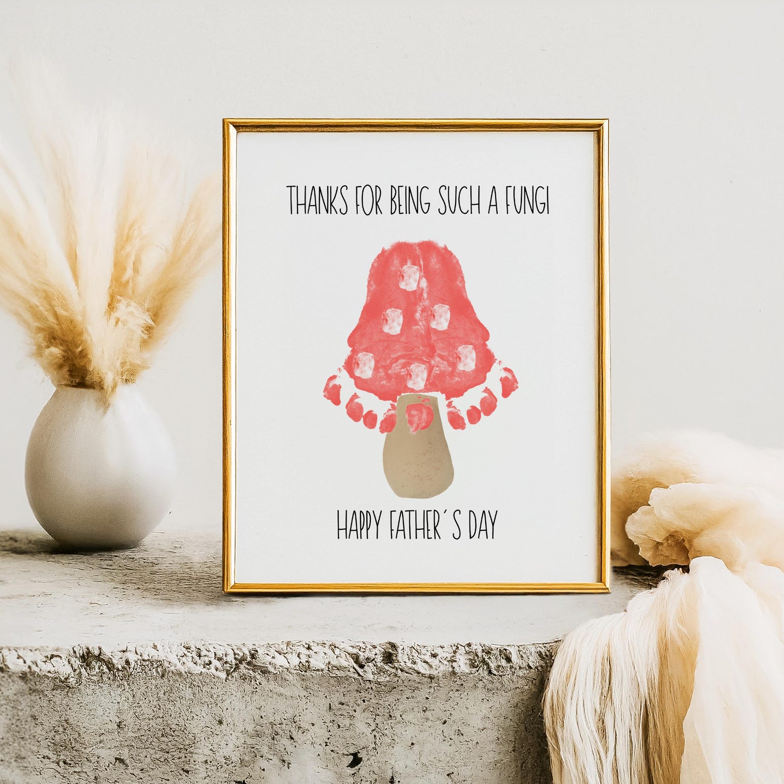 Fungi Fathers Day Footprint Art, Mushroom Infant Footprint Art Craft ...