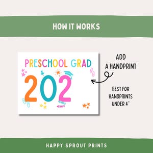 Pre K Graduation Handprint Art, 2025 Preschool Graduation Handprint ...