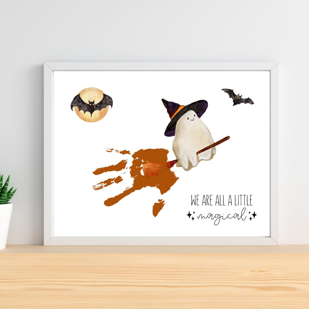 Ghost Witch Handprint Craft, We're All A Little Magical Halloween ...