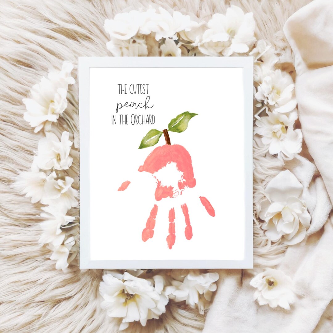 Summer Peach Handprint Art Craft DIY, Cutest Peach in the Orchard ...