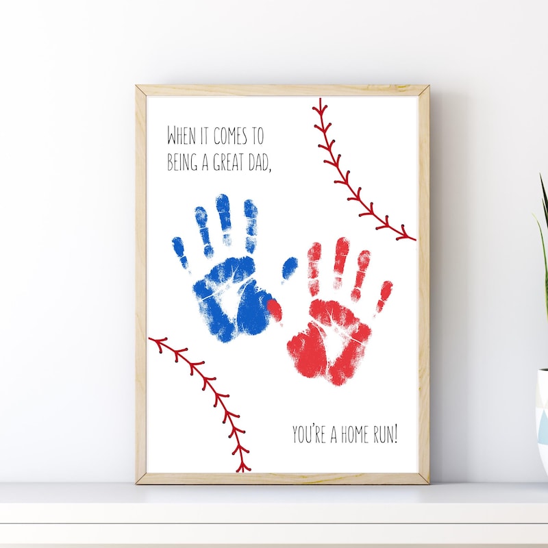 Fathers Day Handprint Card - Etsy