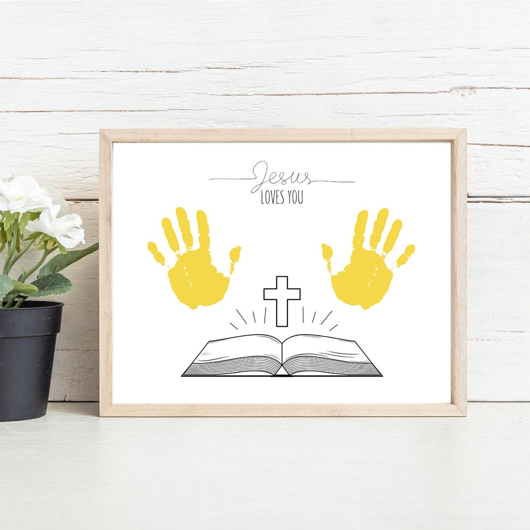 Jesus Loves You Handprint Craft, Sunday School Christian Handprint ...