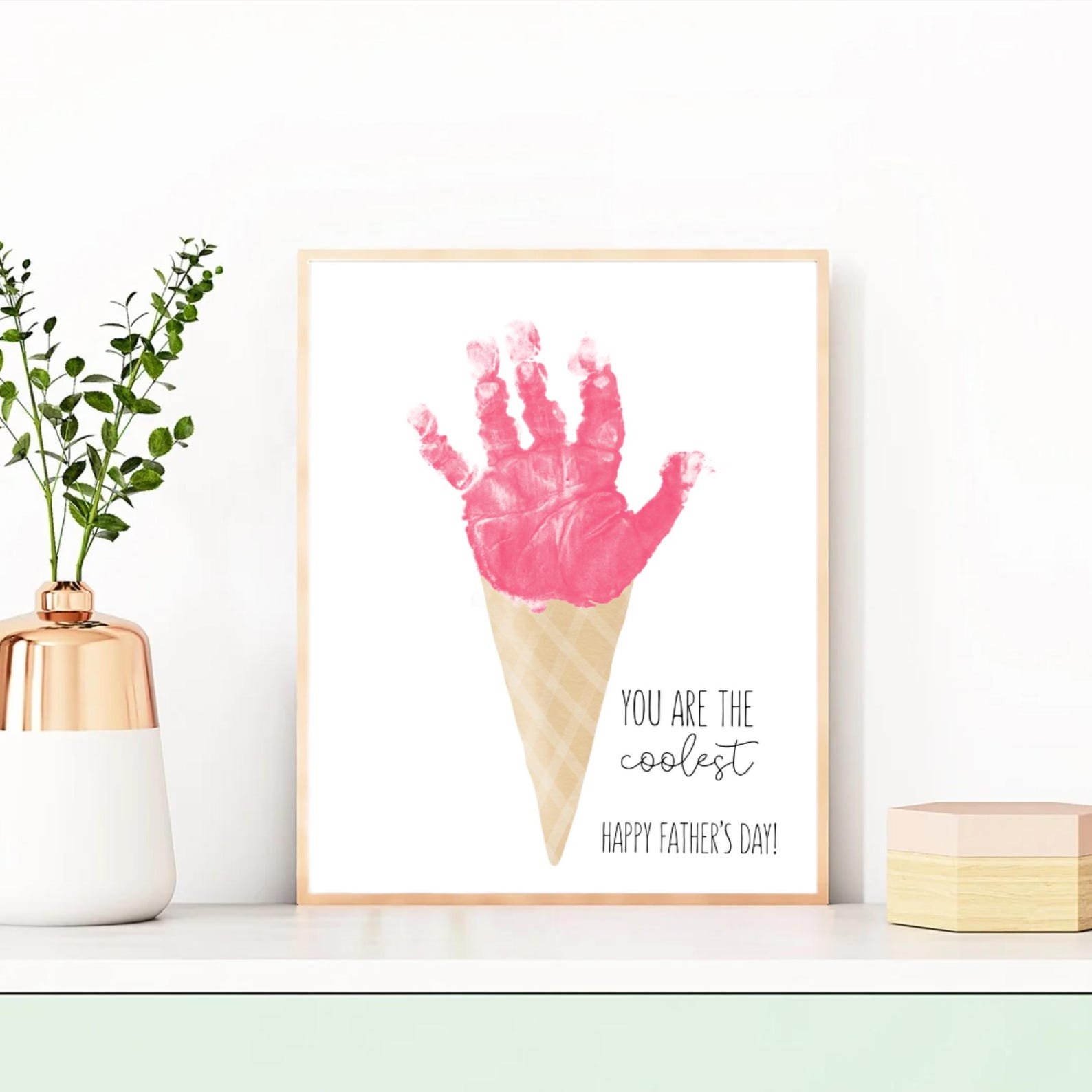 You're the Coolest Fathers Day Handprint Art, Ice Cream Handprint Art ...
