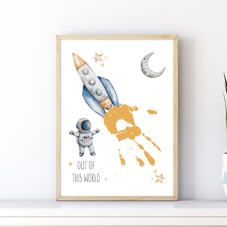 Out of This World Handprint Craft, Outer Space Rocket Handprint ...