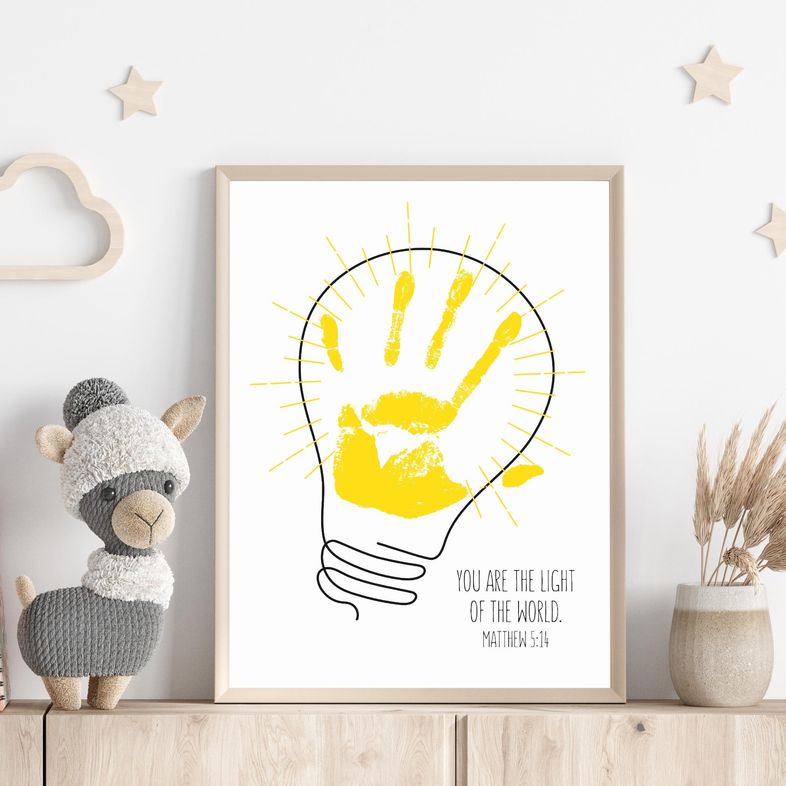 You Are the Light Handprint Craft, Matthew 5:14 Sunday School Christian ...