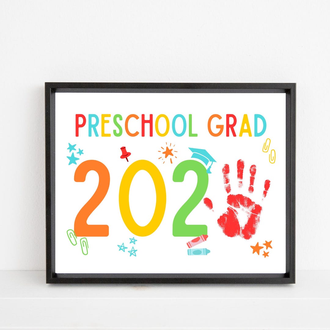 Pre K Graduation Handprint Art, 2025 Preschool Graduation Handprint ...