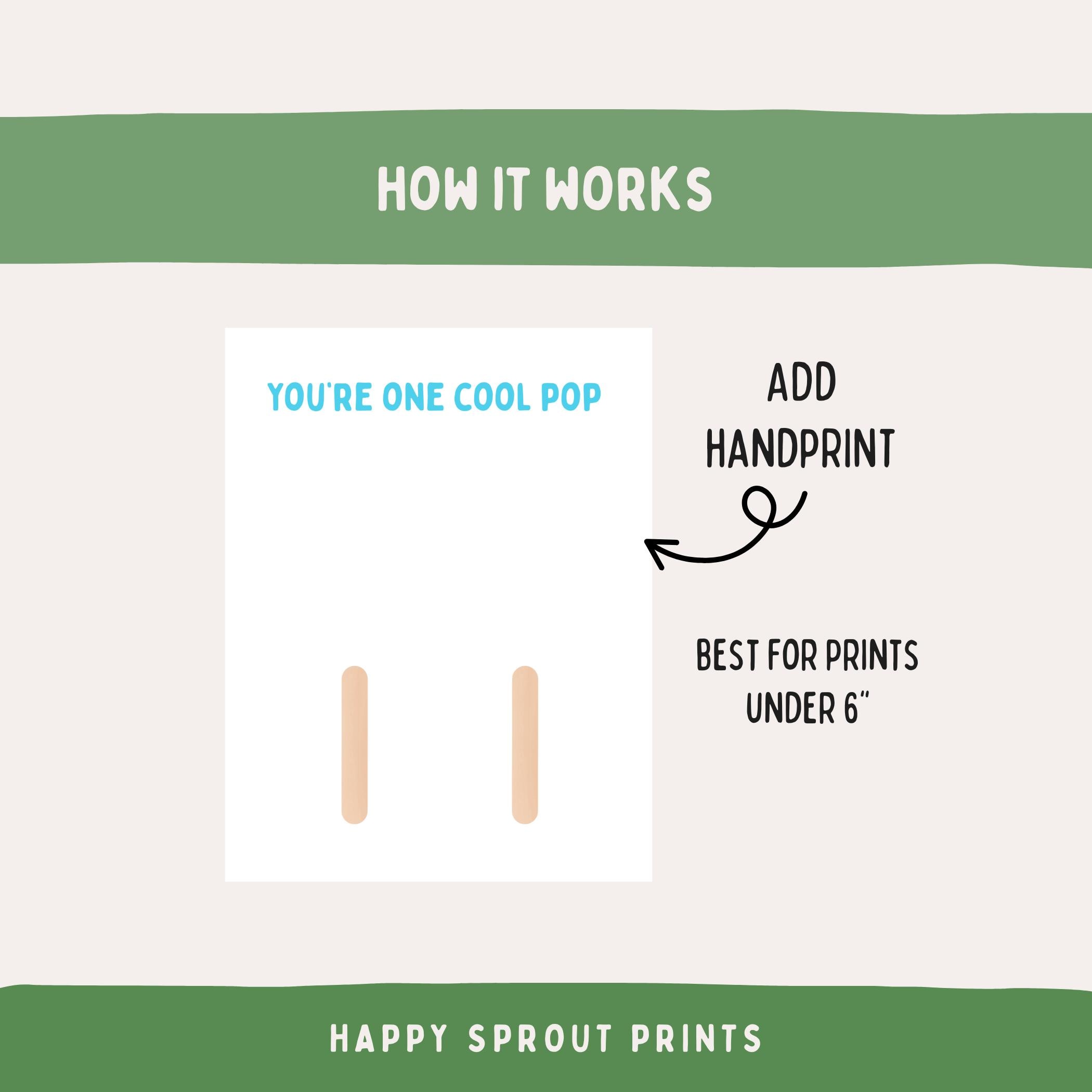 Popsicle Fathers Day Handprint Art, One Cool Pop Baby Footprint Art ...