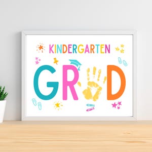 Kindergarten Graduation Handprint Art, End of Year Graduation Handprint ...