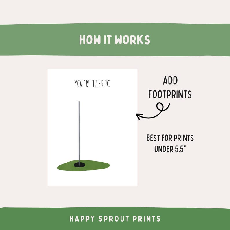 Golfing Teerific Fathers Day Footprint Art, Golfer Infant Footprint Art ...