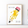 First Day of School Handprint Art, 2025 Back to School Craft, Printable ...